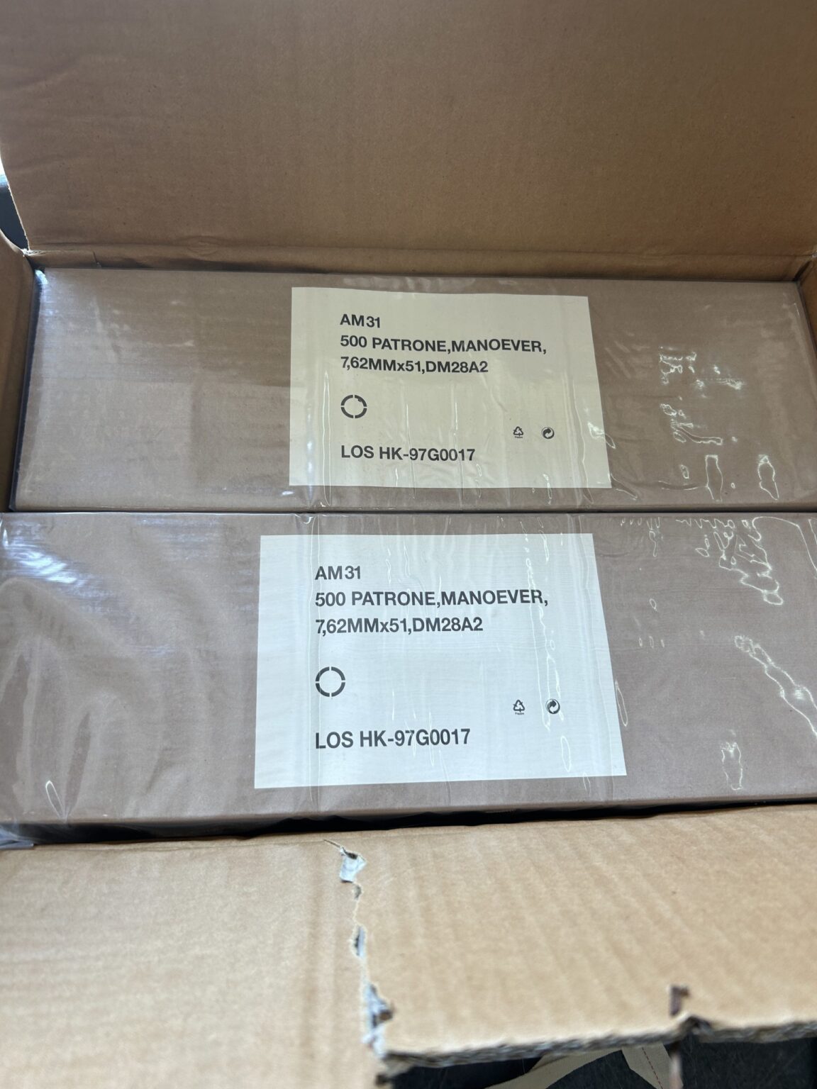 7.62x51 / 308 GERMAN MILITARY BLANKS. 1000 RDS. - CDVS