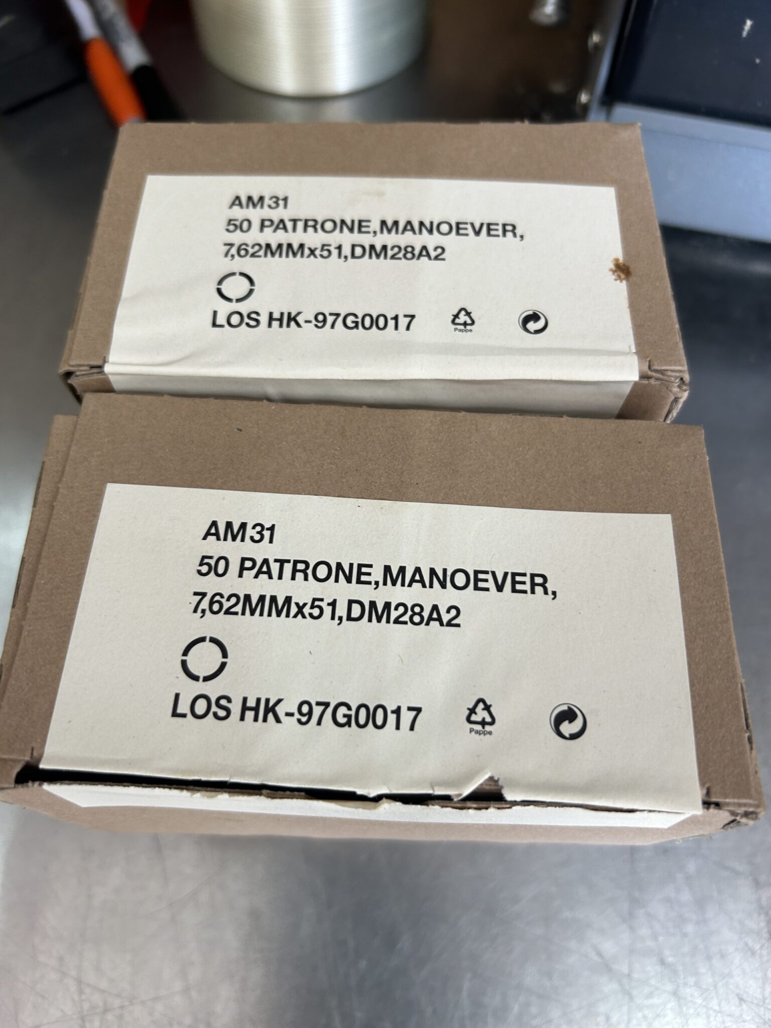 7.62x51 / 308 GERMAN MILITARY BLANKS. 1000 RDS. - CDVS